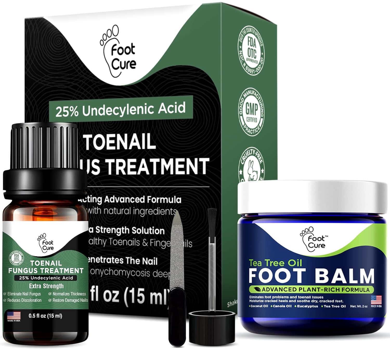 Amazon.com : Toenail Treatment Liquid & Tea Tree Oil Foot Balm ...