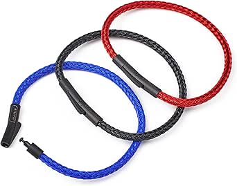 Silipac Heavy Duty Braided Key Ring Cable with Anodized Lock - Durable ...