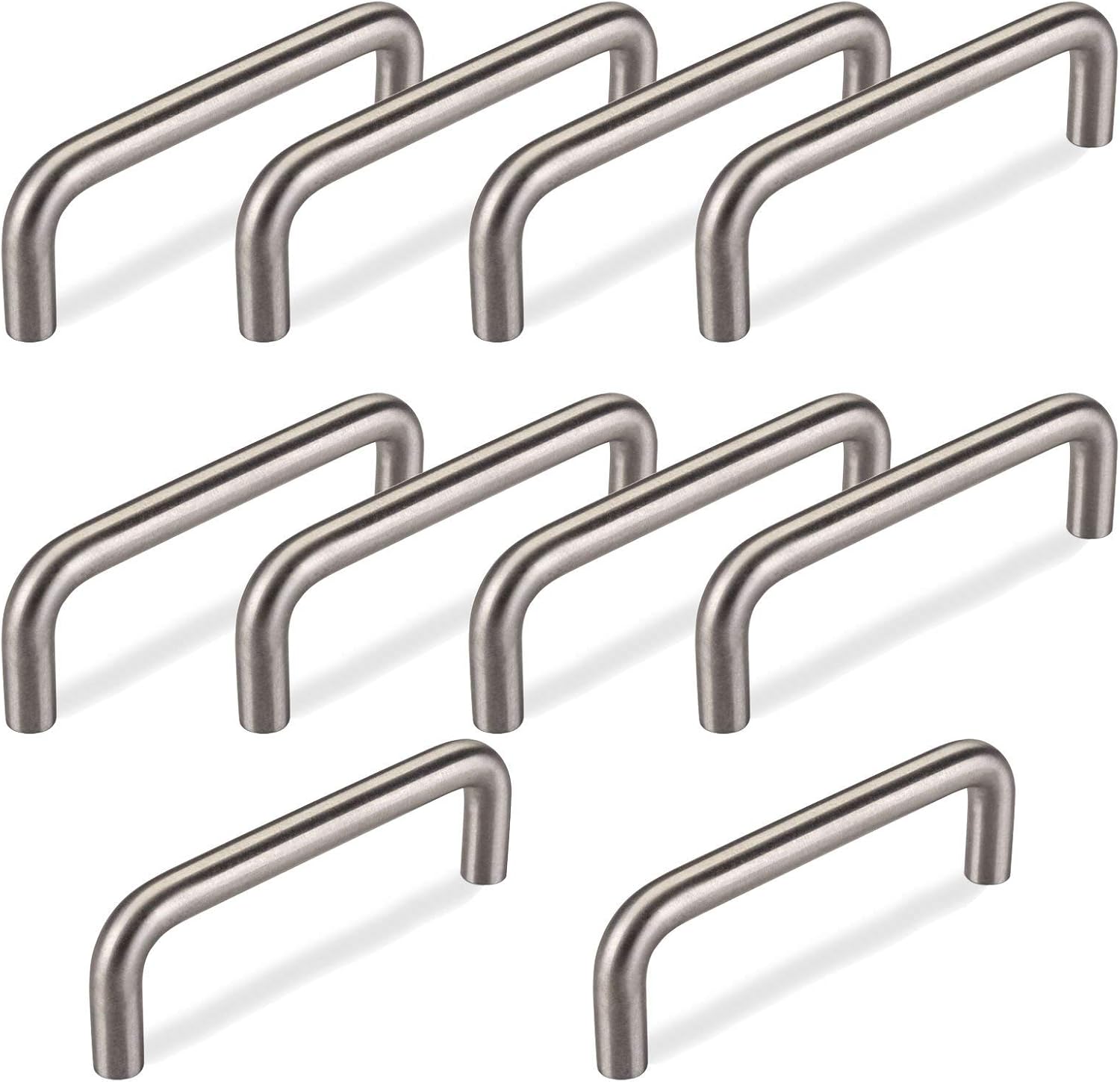 10 x SO-TECH® Bügelgriffe BG03e ECHT EDELSTAHL massiv Ø 10 mm/BA 96 mm ...