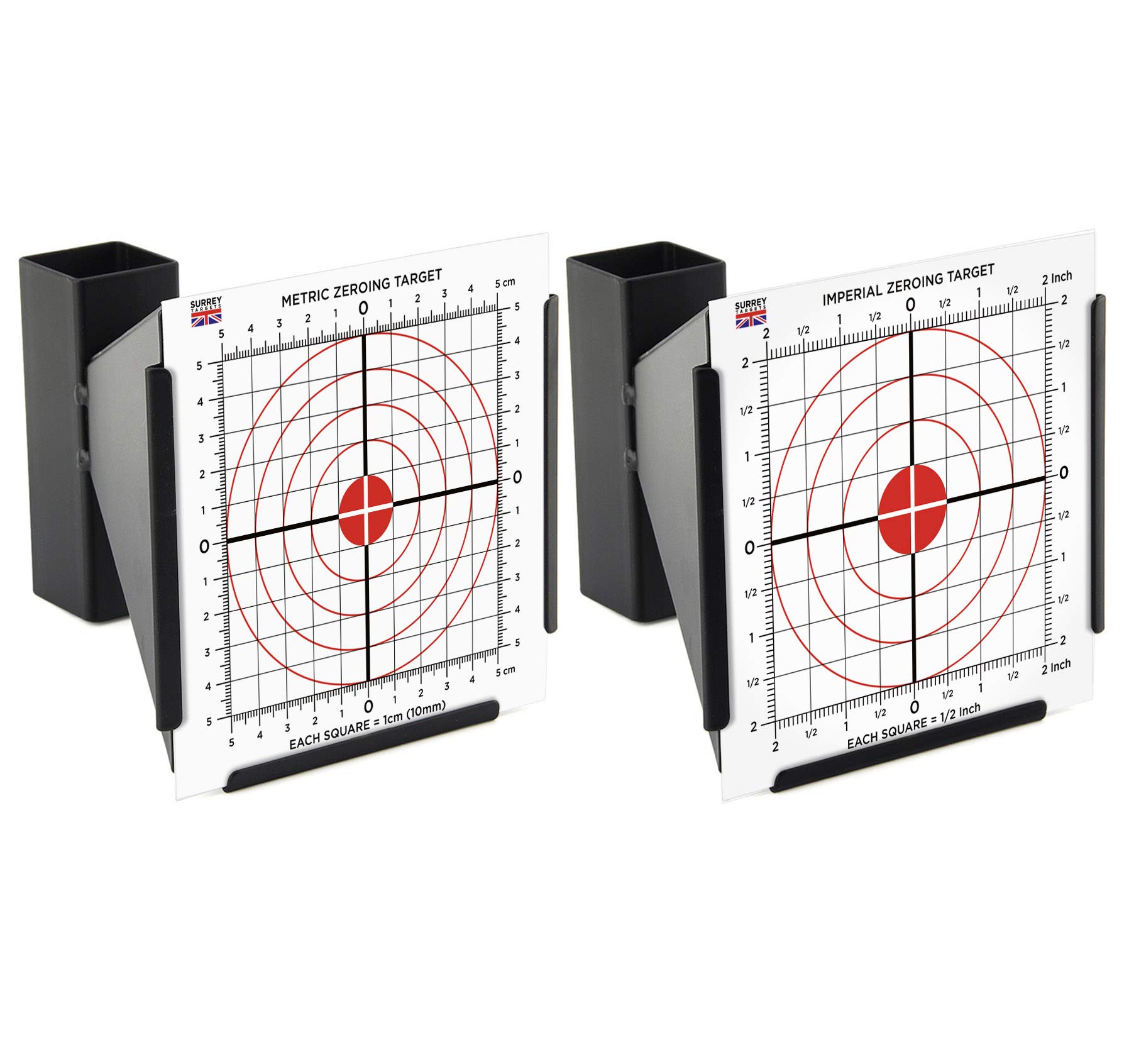 ZEROING TARGETS METRIC IMPERIAL AIR RIFLE PISTOL SCOPE SIGHTS AIRSOFT ...