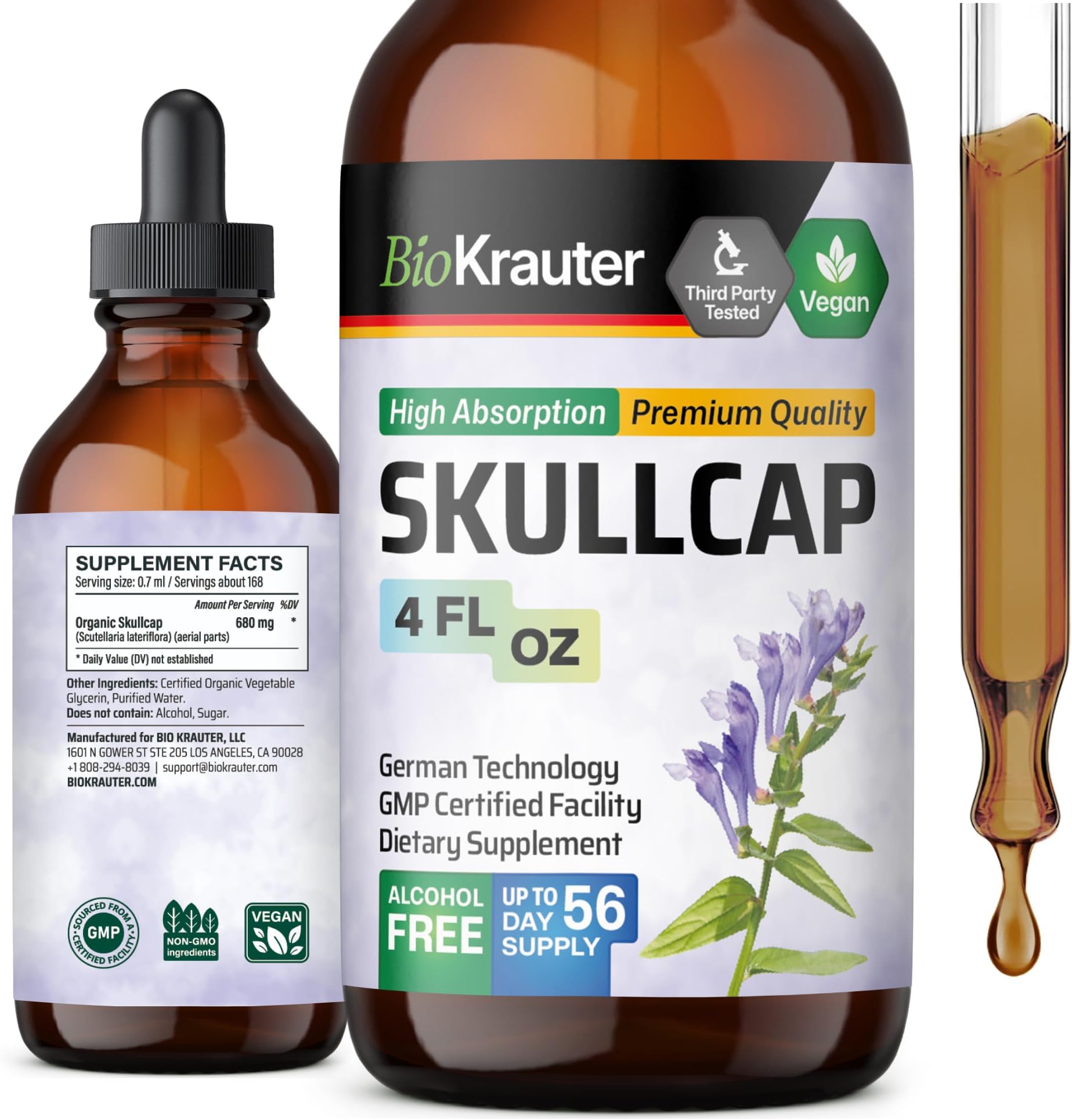 Amazon.com: Herb Pharm Certified Organic Skullcap Liquid Extract for ...