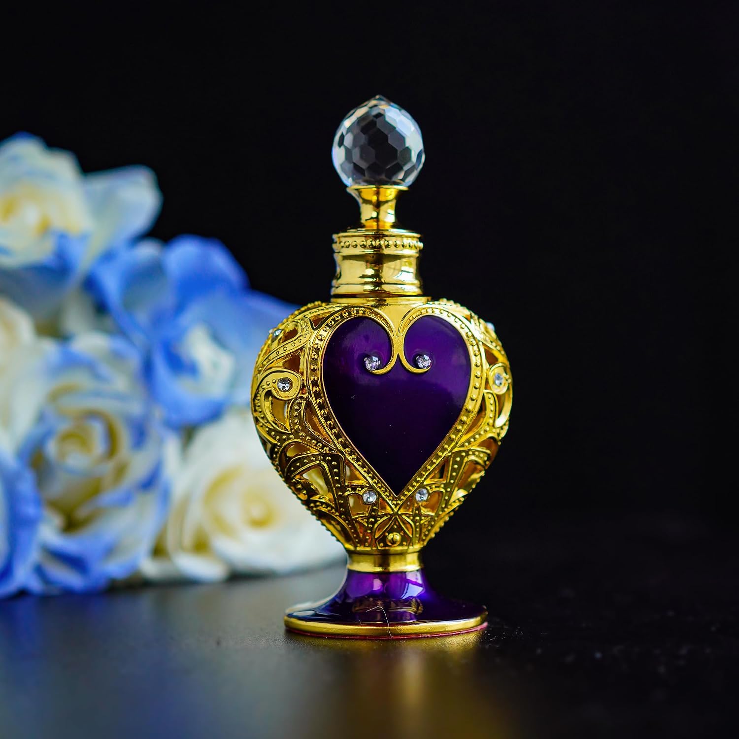 Amazon.com: YU FENG Heart Shape Enameled Empty Refillable Perfume ...