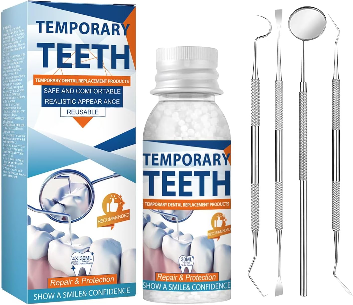 Amazon.com: Tooth Repair Kit, Moldable Tooth Filling Repair Kit with 4 ...