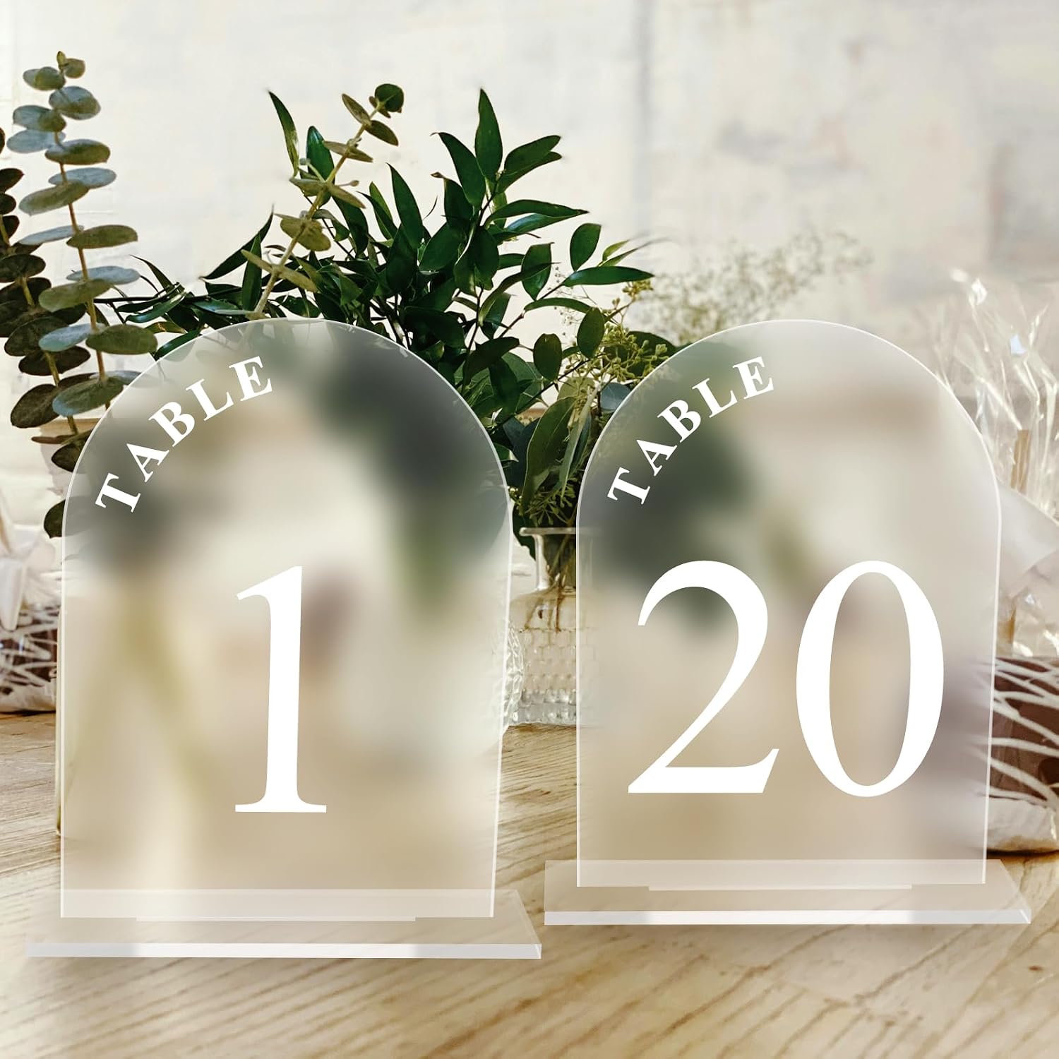 Amazon.com: OUTNEE Wedding Table Numbers 1-20 - 5x7 Frosted Arch ...