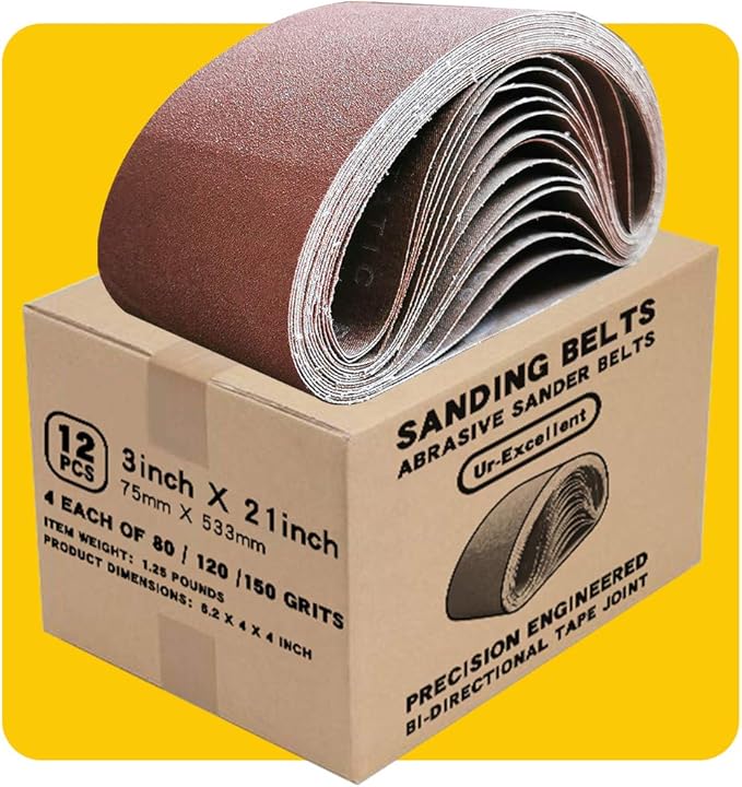 75mm X 533mm 75mmx533mm Sanding Belt Assorted Pack 12 Pcs 4 Each Of 80 75mm X 533mm 75mmx533mm Sanding Belt Assorted Pack 12 Pcs 4 Each Of 80