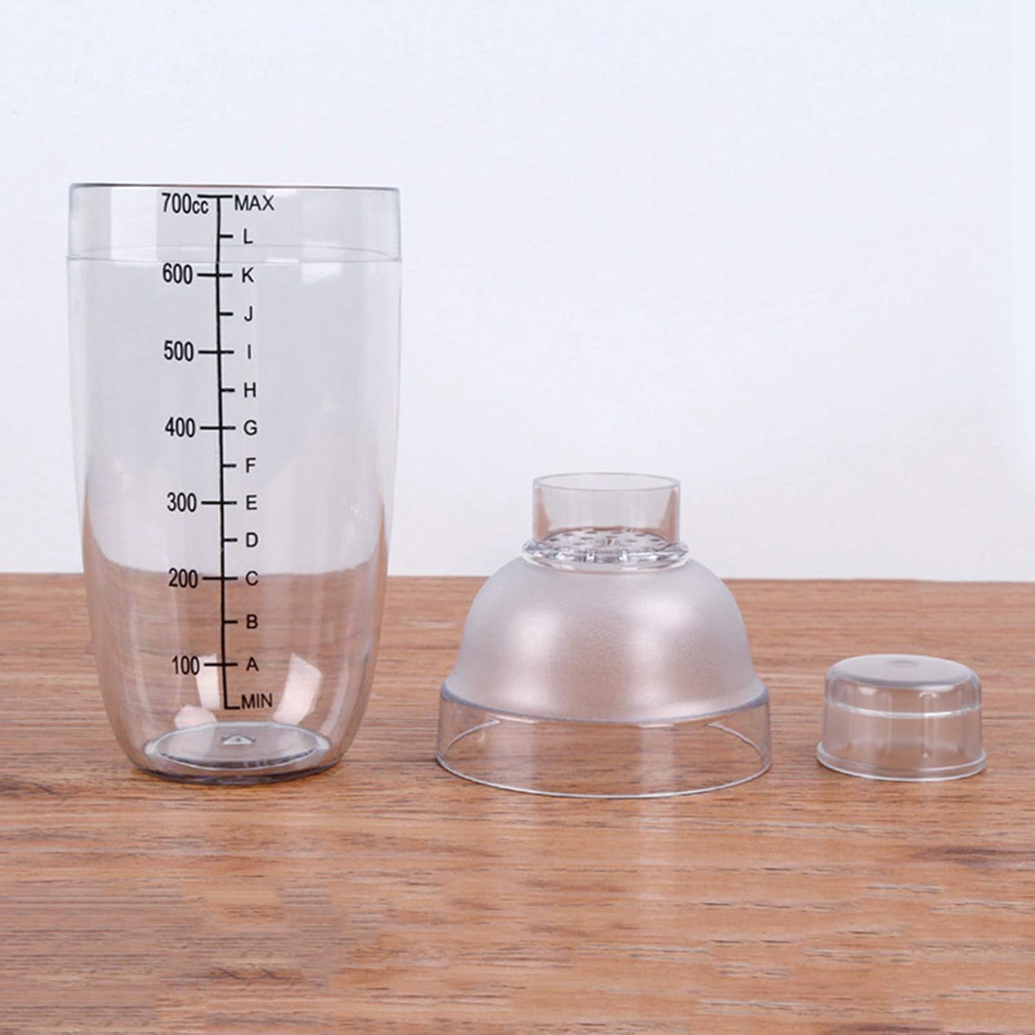 Plastic Cocktail Shaker, Drink Mixer Hand Shaker Cup with Scales, Bar ...