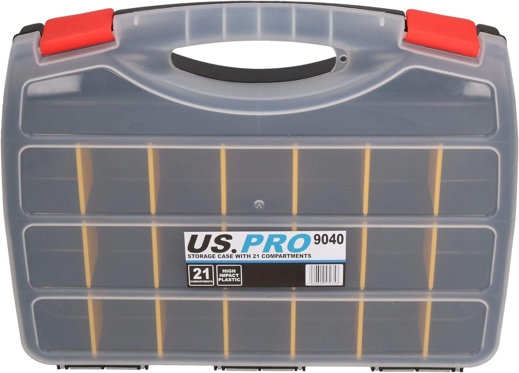 Tool Storage Case with 21 Adjustable Compartments Organiser Plastic ...