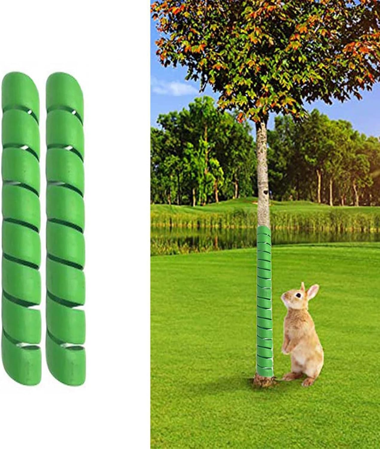Amazon.com : Fairnull 2/4 PCS Tree Trunk Protector, 2 Size Plastic ...