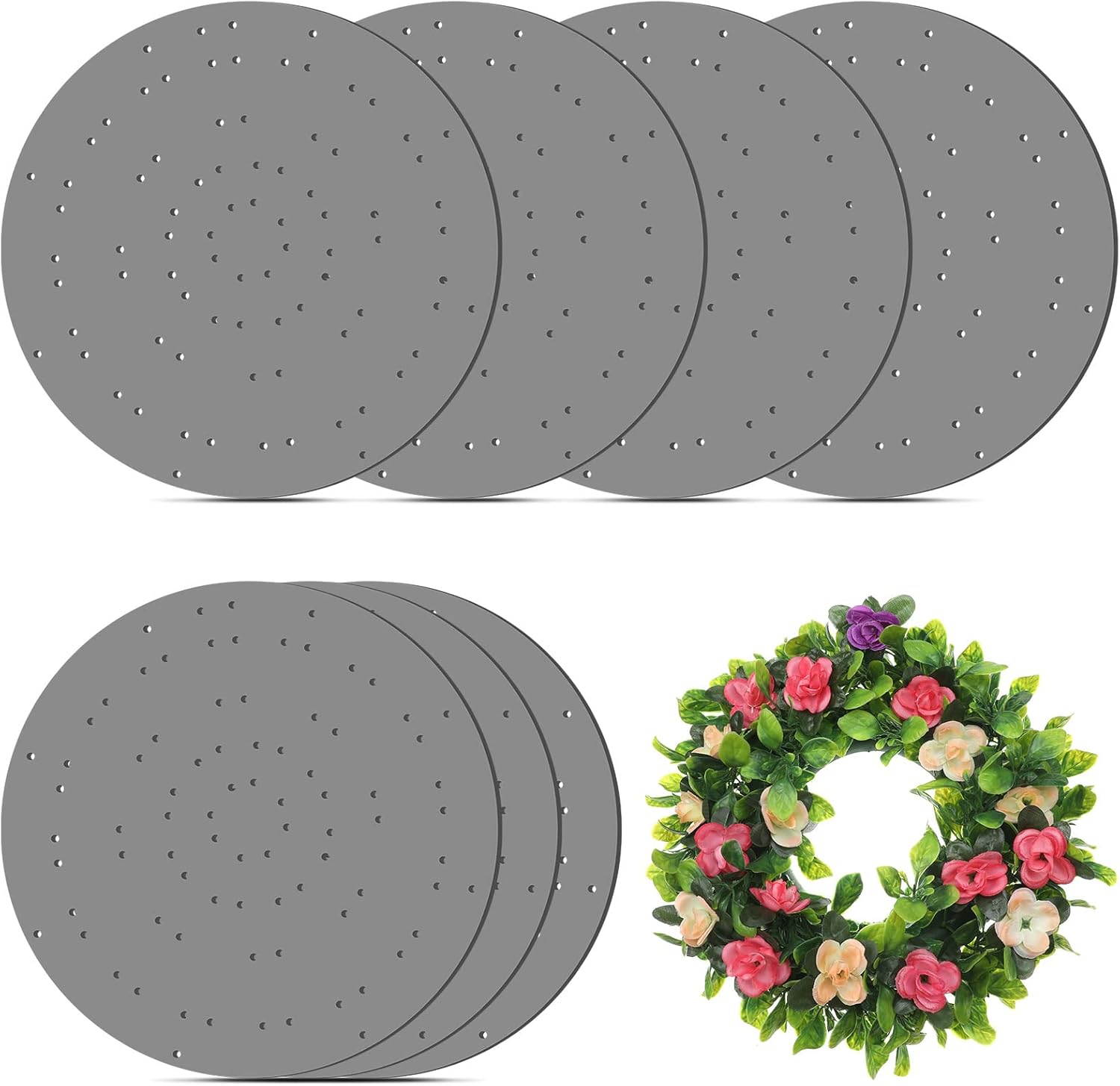 Amazon.com: Shappy 5 Pcs Large Wreath Boards with Holes and 100 Nylon ...