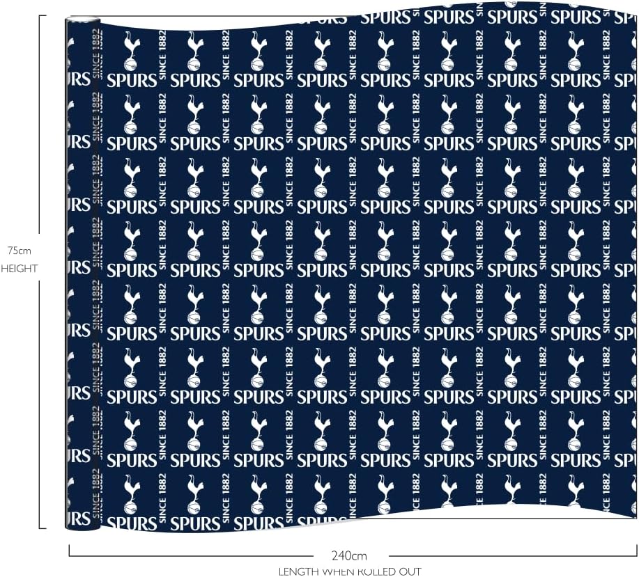 Tottenham Hotspur FC Wrapping Paper 2 Sheets 2 Tags, Spurs football ...