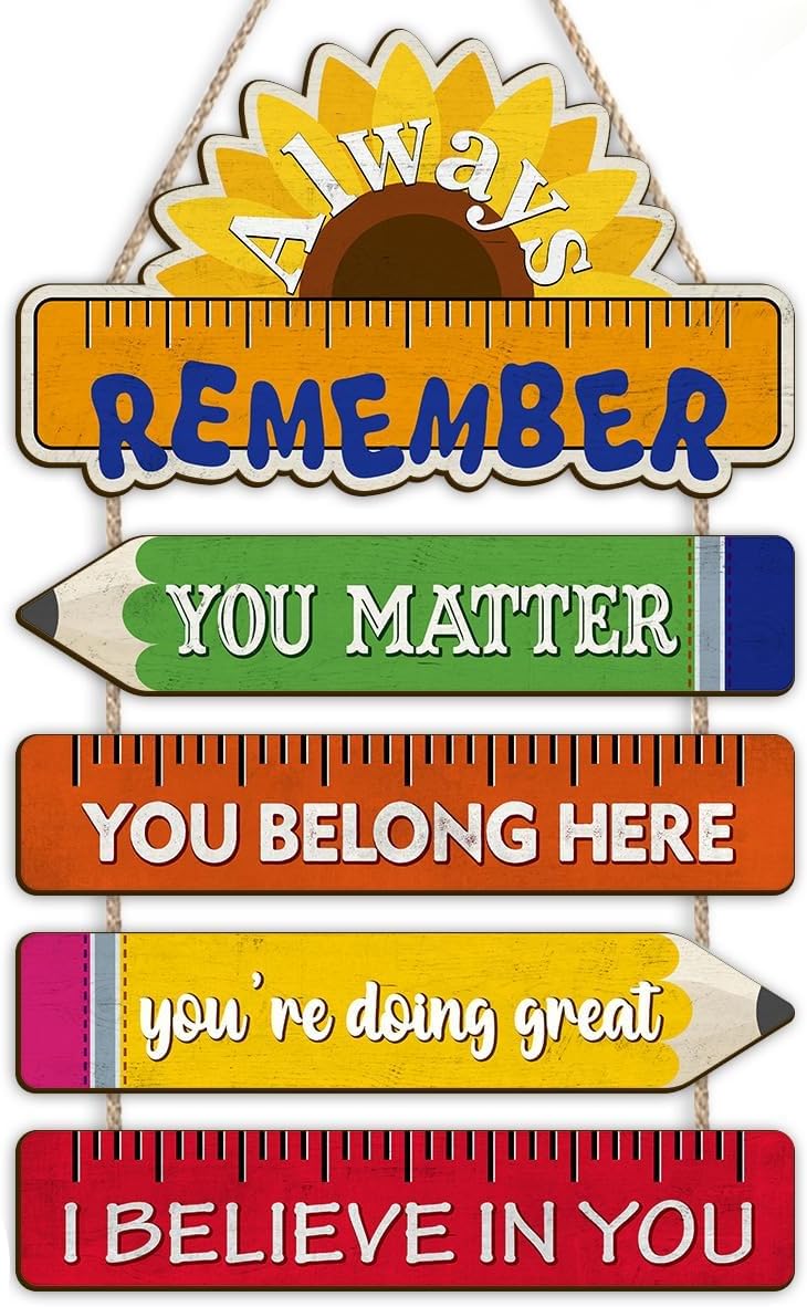Amazon.com : Classroom Wall Decor, Motivational Classroom Door Sign ...