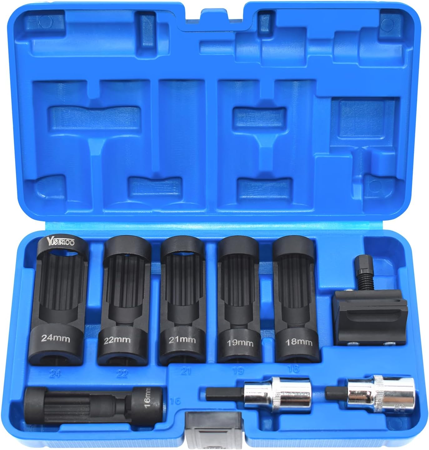 Yuesstloo 9pcs Strut Nut Socket 16mm 18mm 19mm 21mm 22mm 24mm with 12 ...