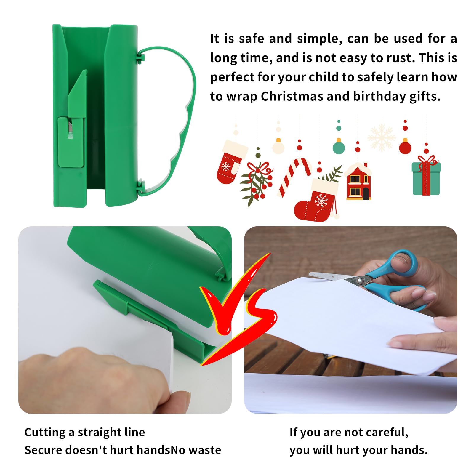 Upgrade Christmas Wrapping Paper Cutter Sliding Cutter,Sliding ...