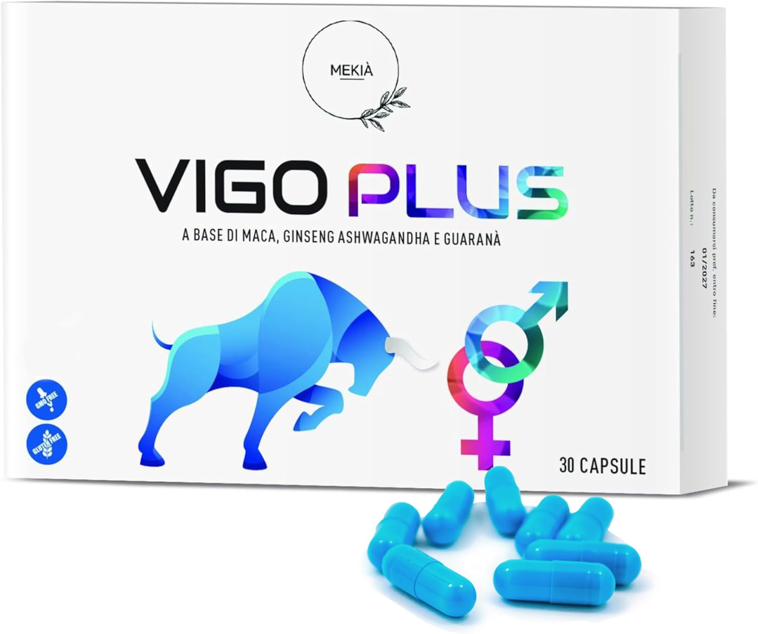 Mekià®Vigo Plus 30 Capsule per il Vigore Maschile con L-Arginina ...