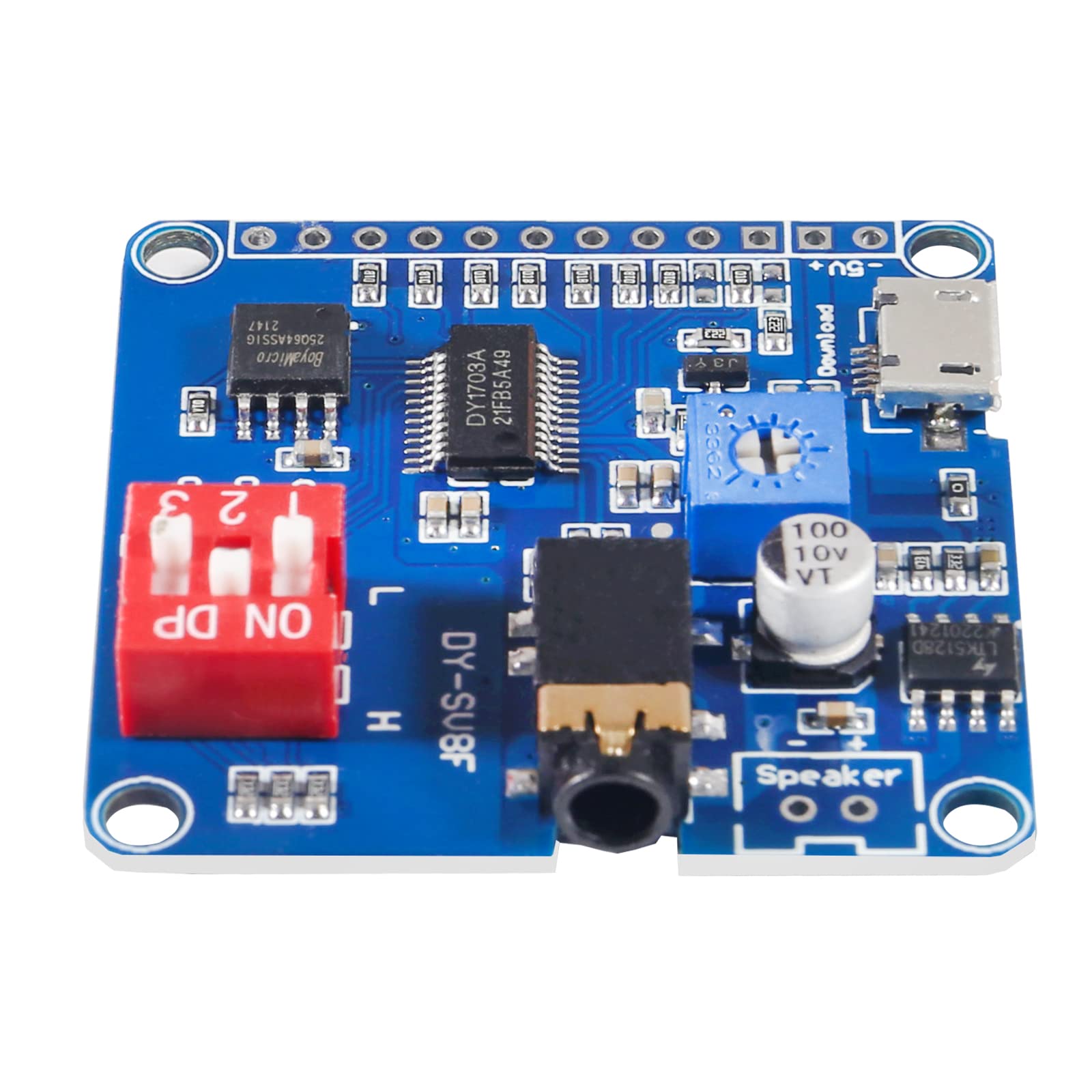MP3 Player Module MP3 Voice Playback Module – UART Control, SD/TF Card ...