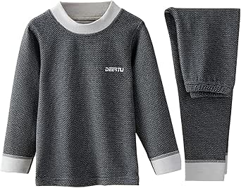 Amazon.com: TTAO Kids Boys Girls Fleece Thermal Set Long Johns Base ...