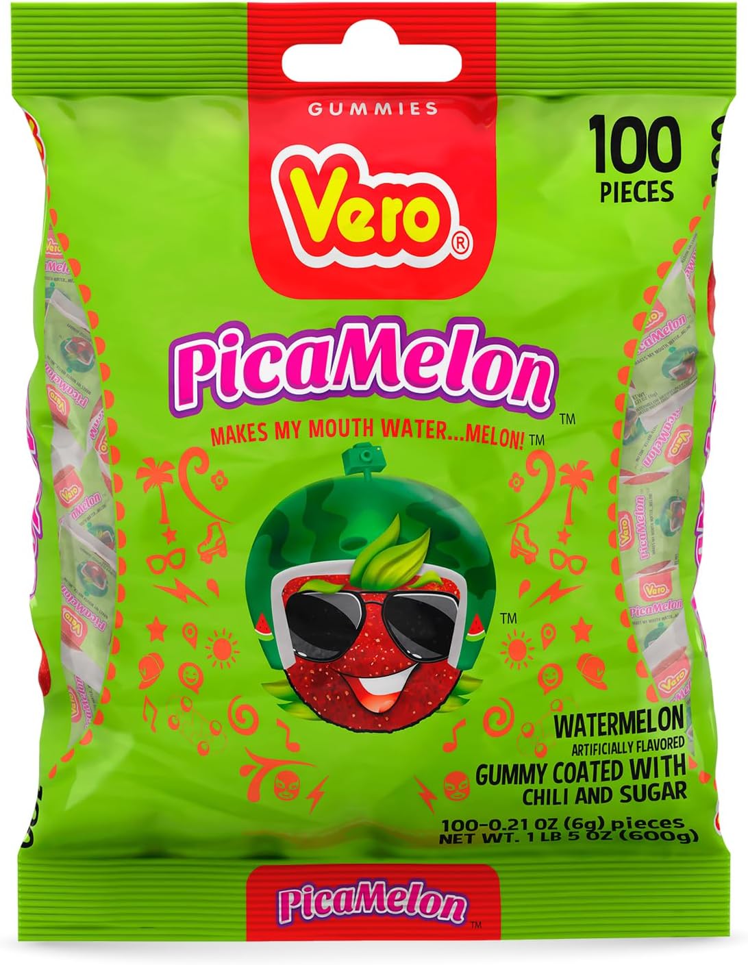 Amazon.com: Vero Picamelon - Watermelon Flavored Chewy Gummy Treats ...