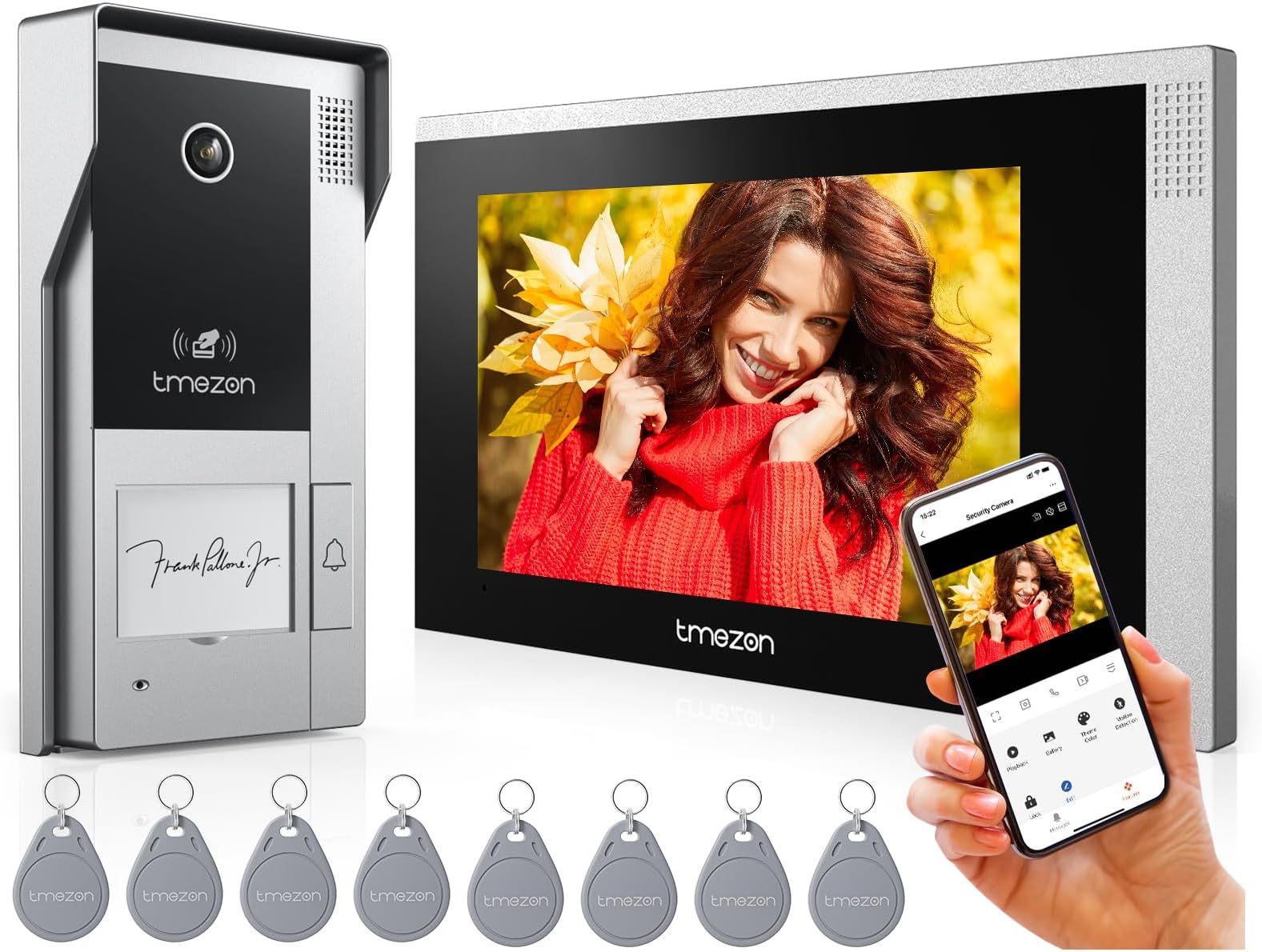 Amazon.com: AMOCAM Wireless Video Doorbell Intercom with Monitor System ...