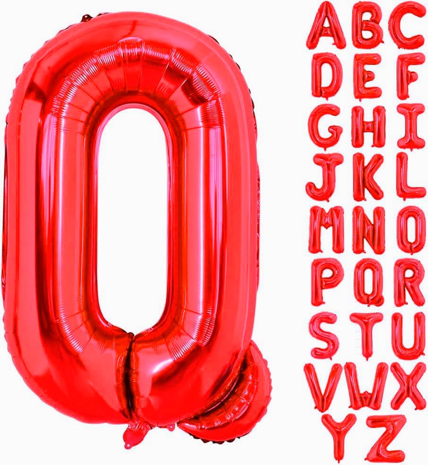Amazon.com: 40 Inch Large Red Letter Q Balloons Alphabet Q Letter ...