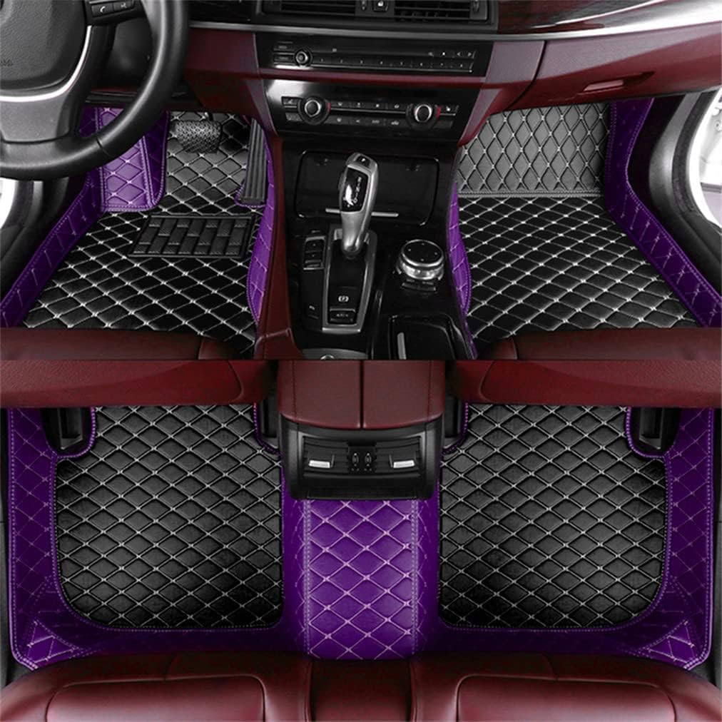 Amazon.com: FOPXRO Customize Making Black and Purple Car Floor Mats ...