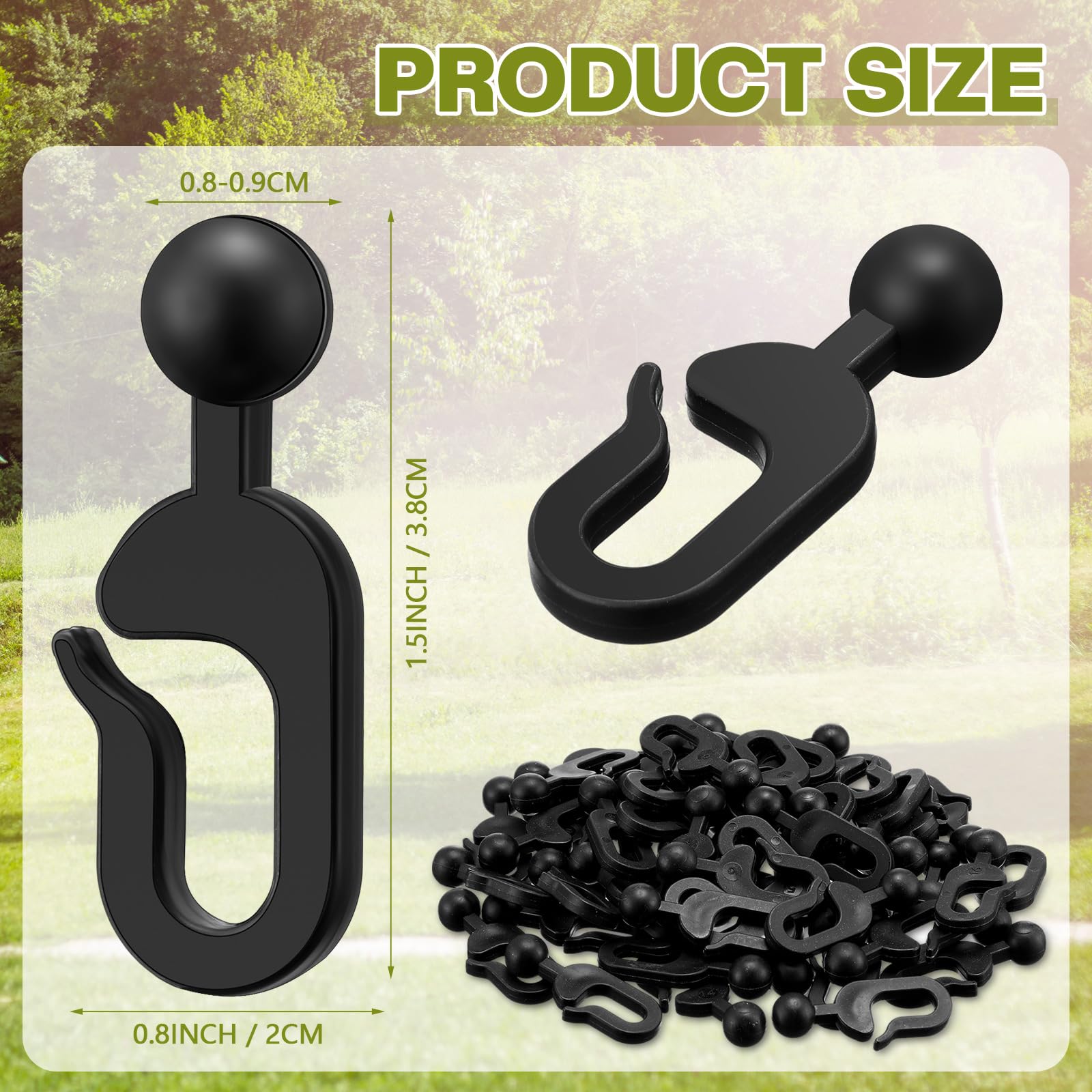 Snapklik.com : 50 Pack Plastic Hooks For Gazebo Curtains And Mosquito ...