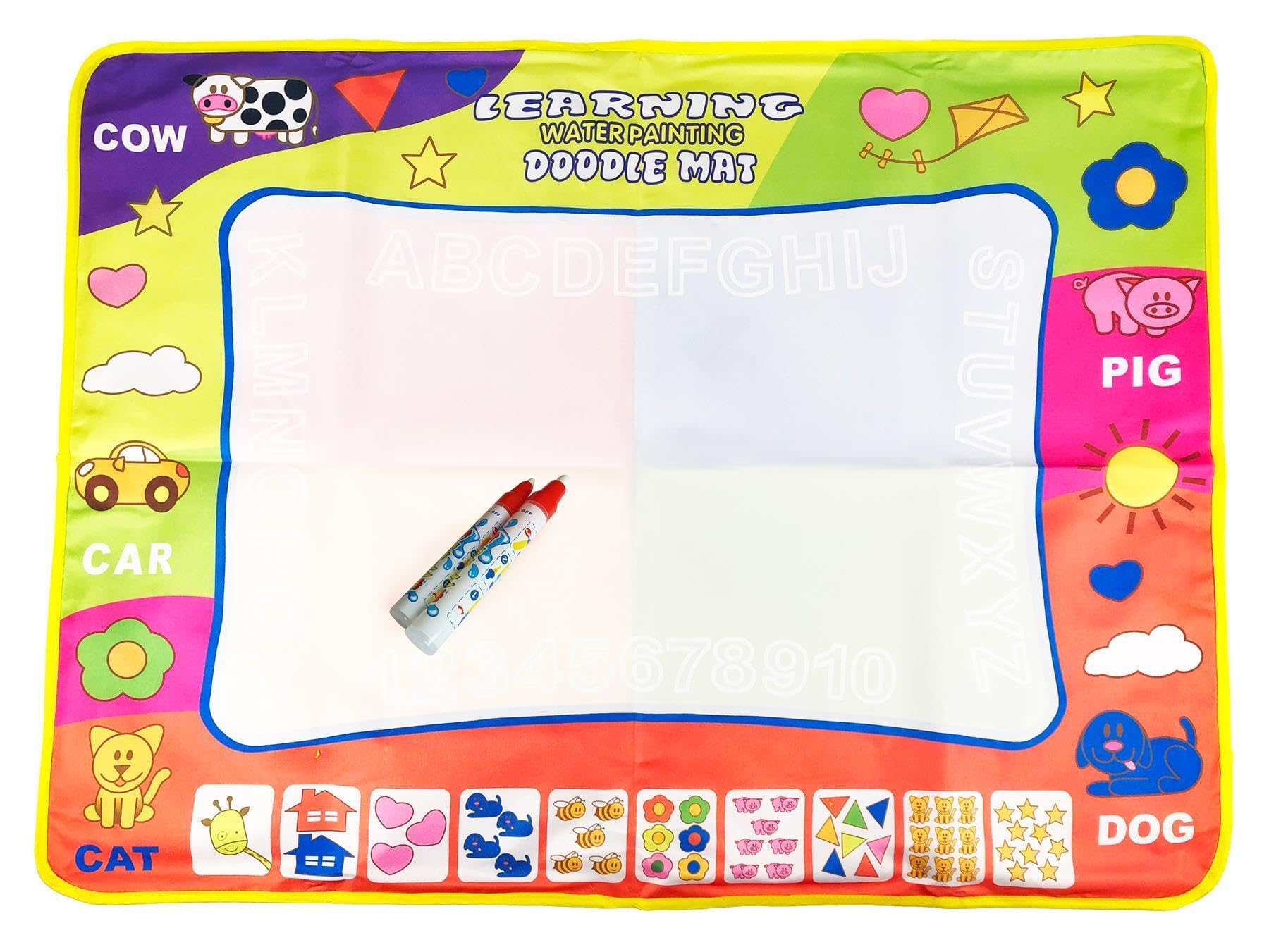 Vinsani 80 x 60 Magic Water Doodle Mat Drawing Mat Painting Colouring ...