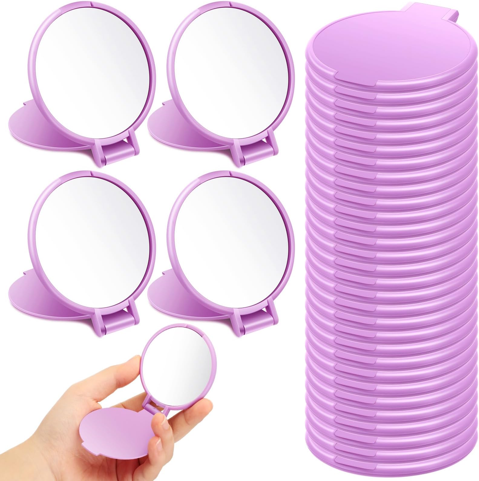 Amazon.com: Saysurey 24 Pieces Mini Compact Mirror Bulk Round Portable ...
