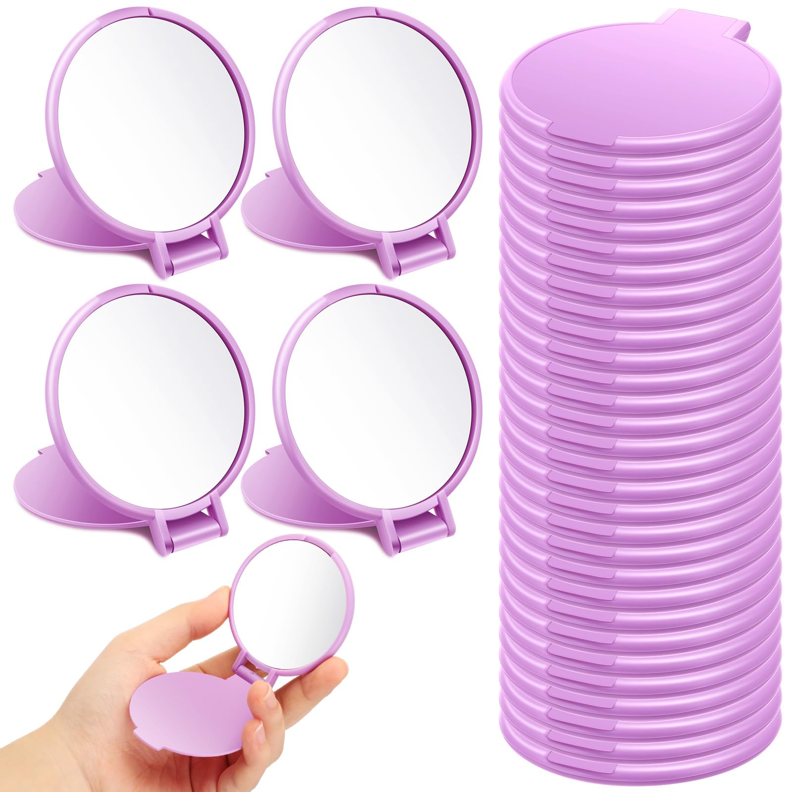Amazon.com: Saysurey 24 Pieces Mini Compact Mirror Bulk Round Portable ...
