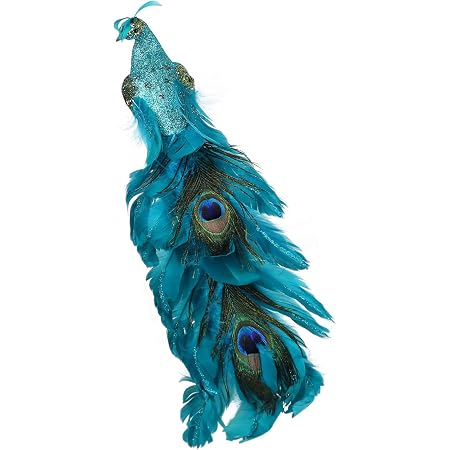 Amazon.com: DCQRY Artificial Peacock Birds, Natural Feathered Peacock ...