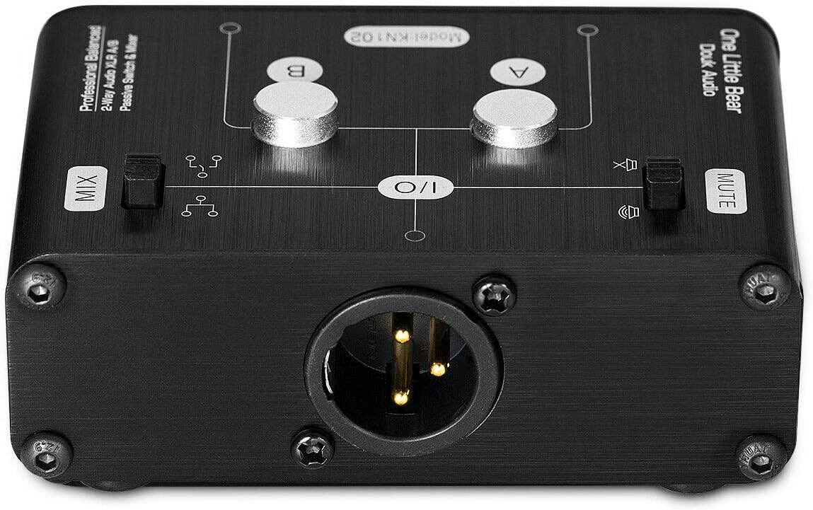 2 Way XLR Balanced Stereo Audio Switcher Passive A/B Mini Switch Box ...