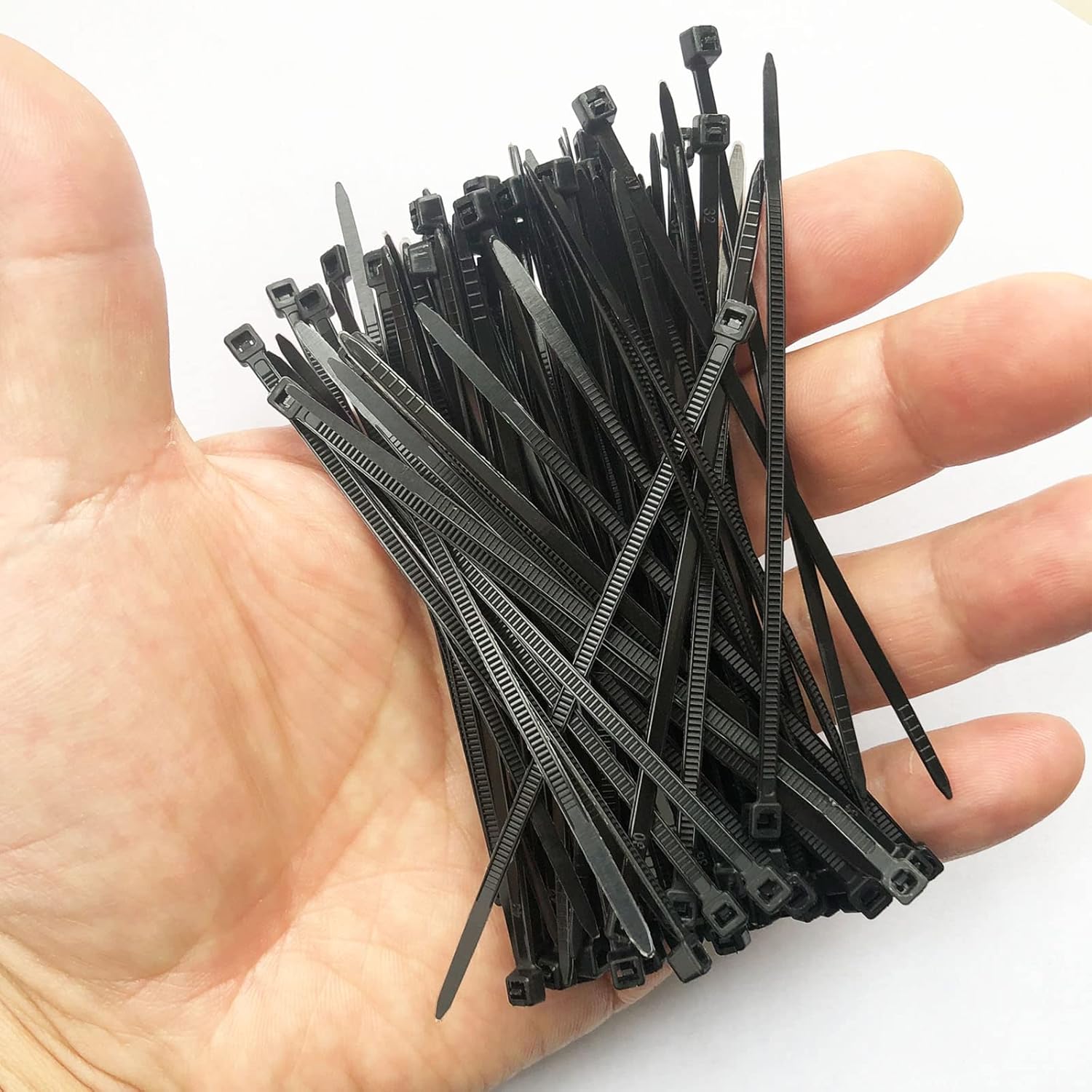 Yaluzibi 4 inch Cable Ties Black 100 Pack, 2.5mm x 100mm Zip Ties Long ...