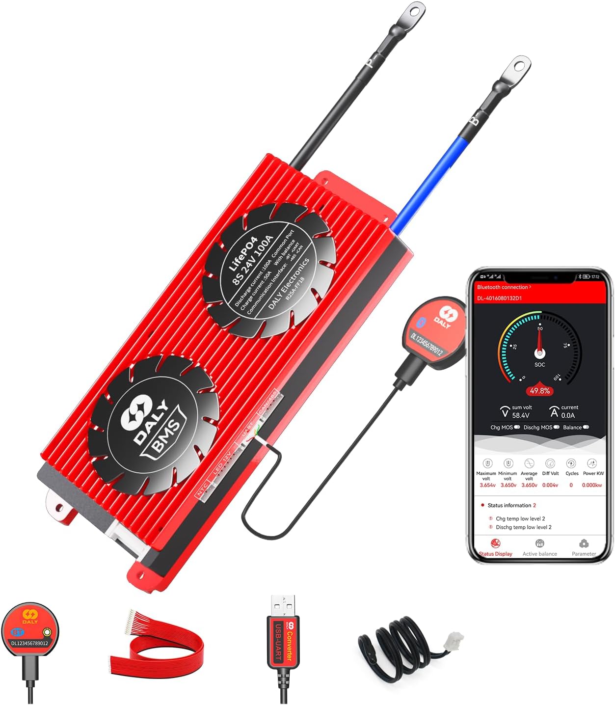 DALY 8S 24V 100A LiFePO4 Battery Protection Module Nepal | Ubuy