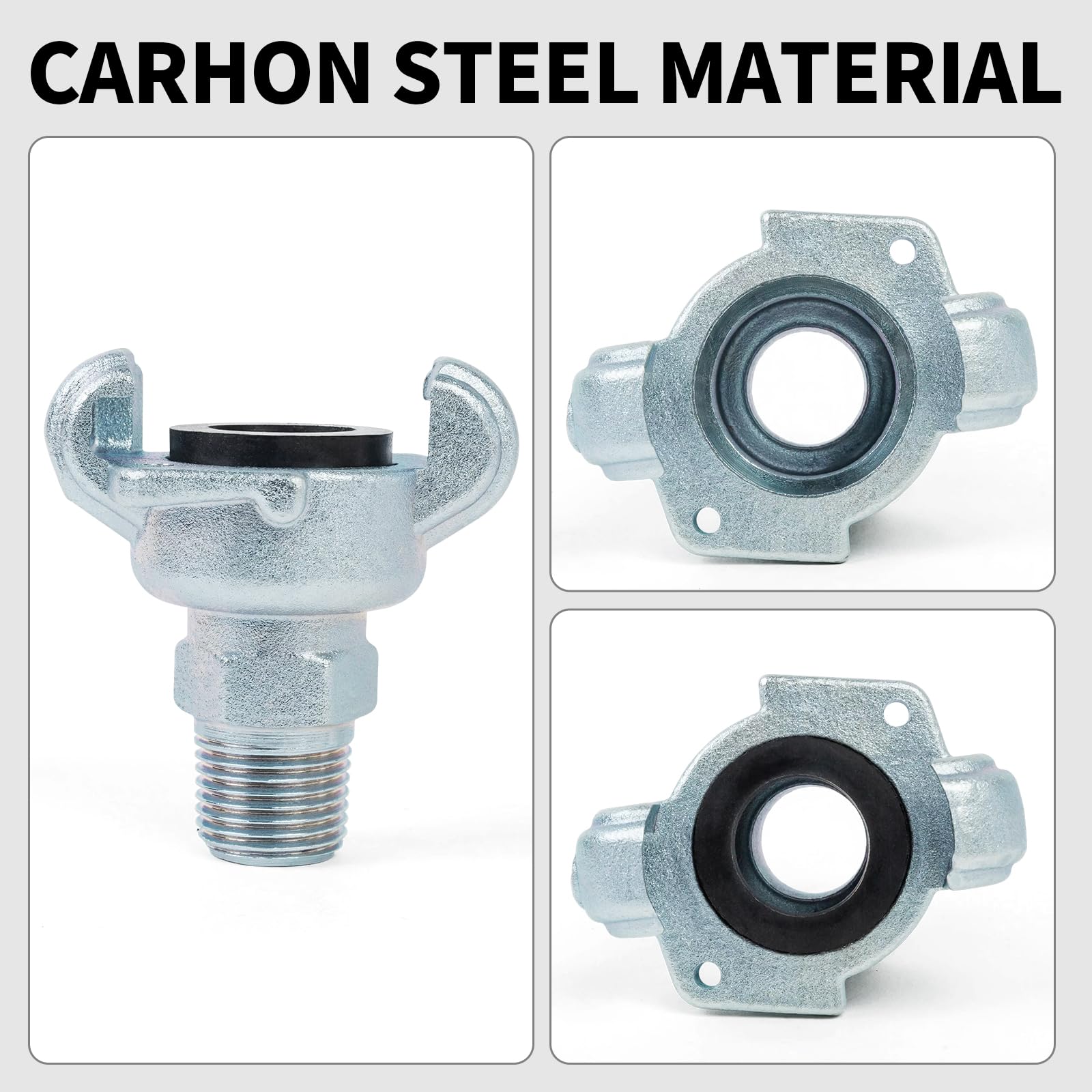 3/4 Air Hose Fittings 4-Pack 1/2" NPT Chicago Air Fittings - Iron ...