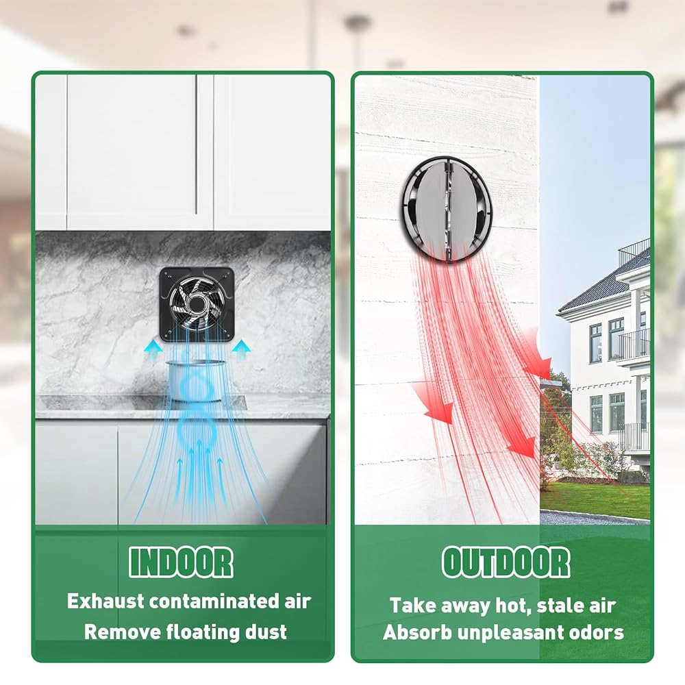 YOZON 6 Inch Attic Exhaust Fan with Switch, 420CFM Bahrain | Ubuy