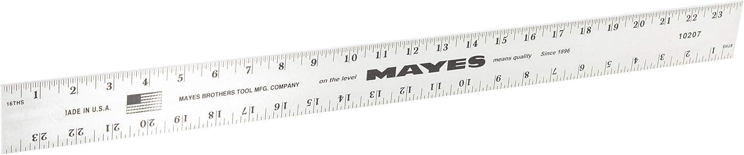 MAYES 10207 Straight Edge Aluminum Ruler, 24-Inch : Amazon.ca: Tools ...