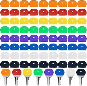 Amazon.com : GTILE 96 Pcs Key Cover Caps Tags Key Identifiers Key ...