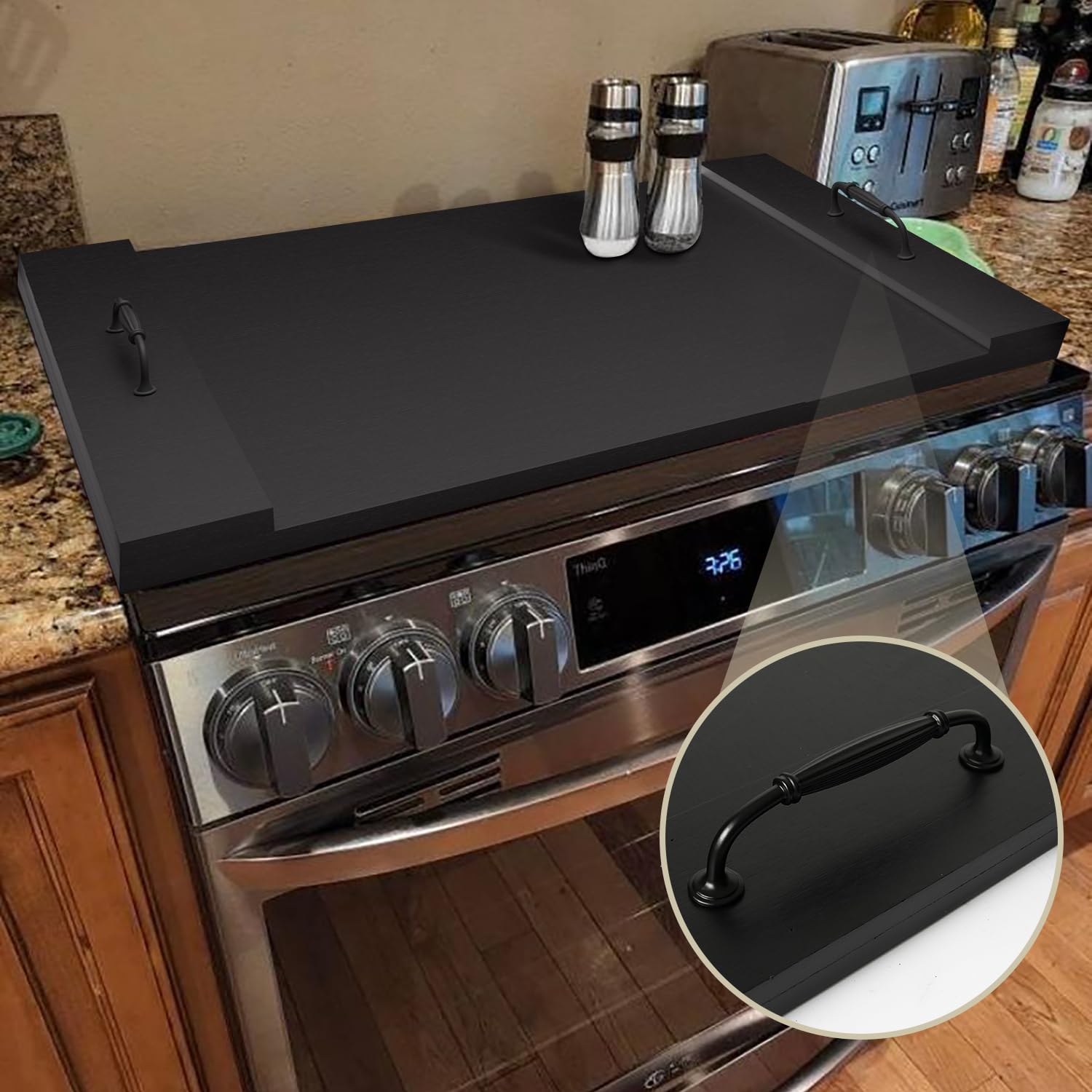 Snapklik.com : YUHFERA Wooden Stove Cover Board For Stovetop - 295"L X ...