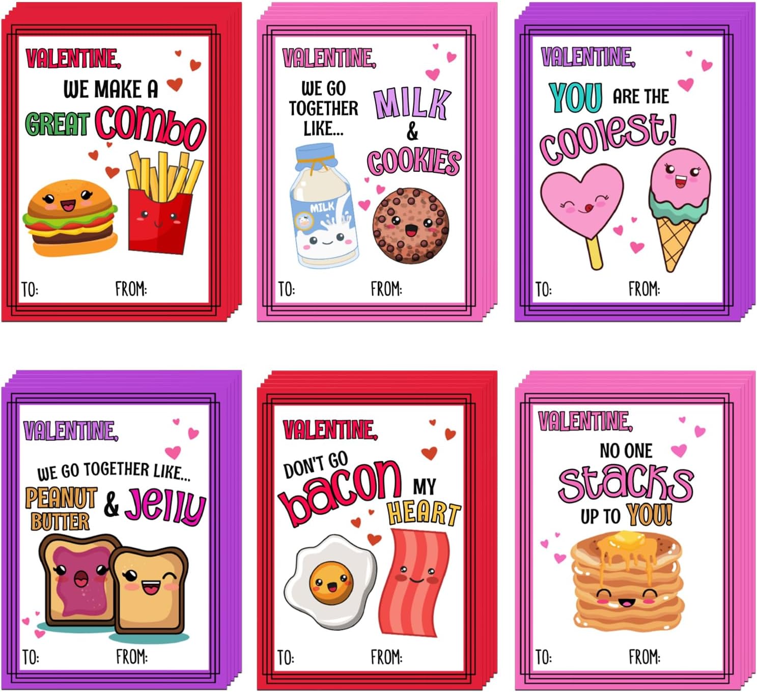 Amazon.com : Ungirds 30 Pack Valentines Day Cards for Kids - 6 Adorable ...