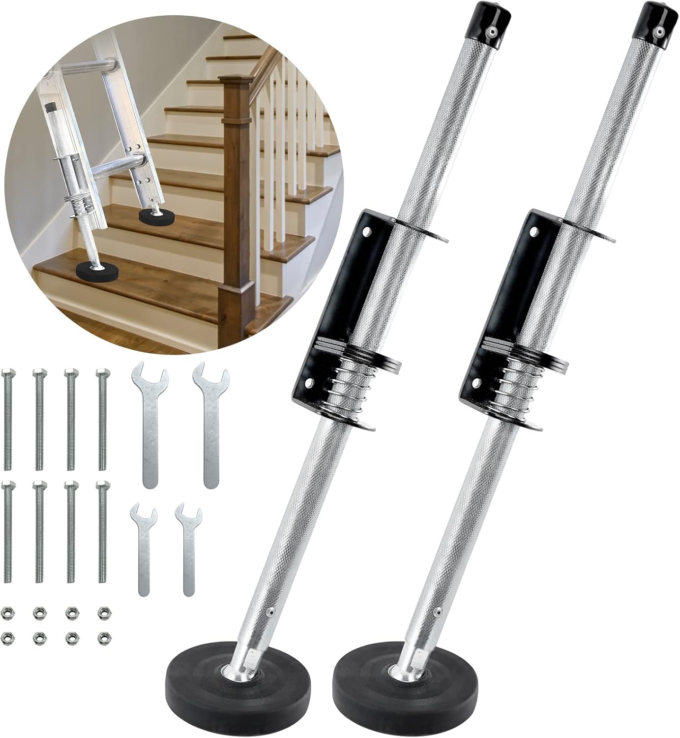 Ganggend Adjustable Ladder Leveler 2 PCS, Extension Ladder Stabilizer ...