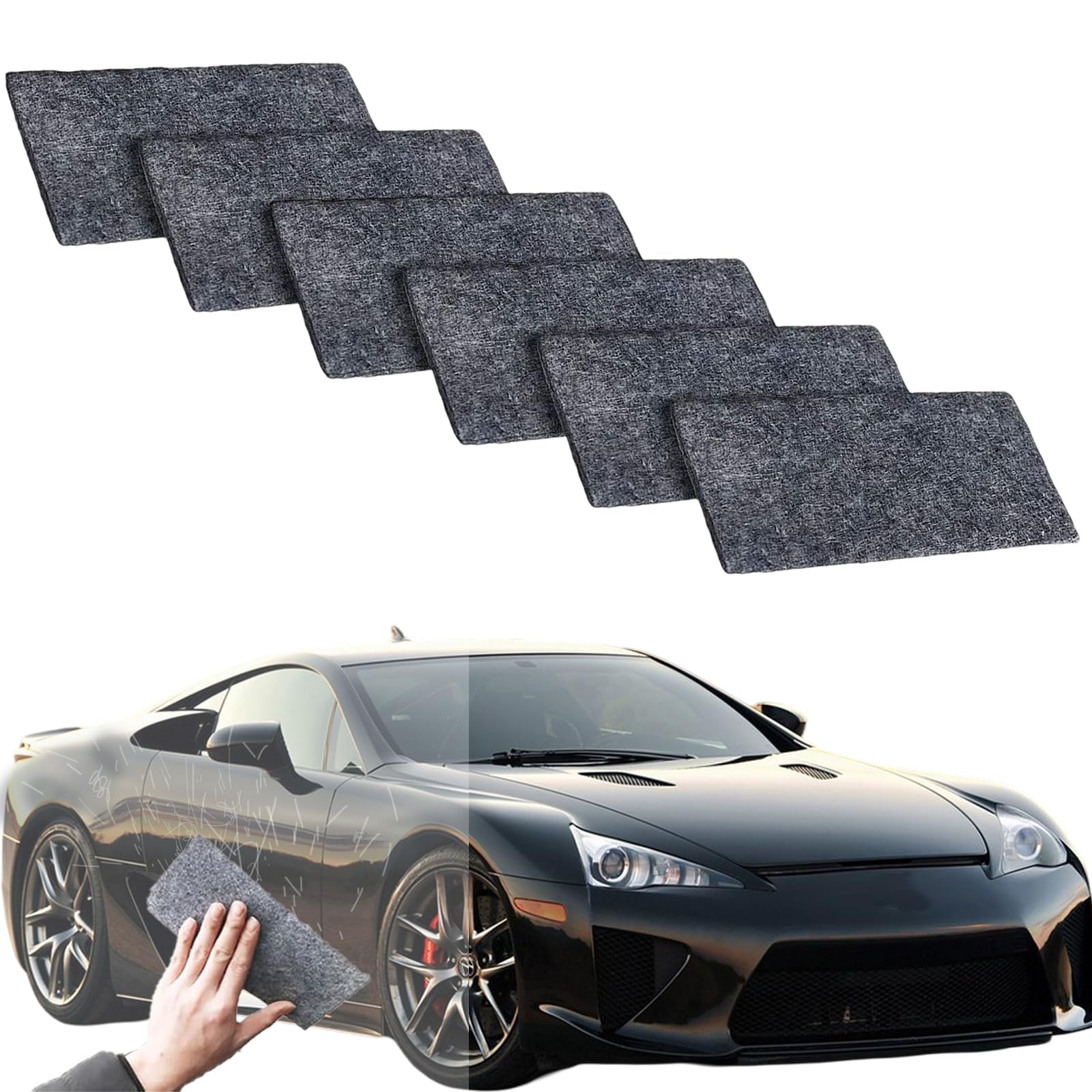 6 Pcs Nano Scloth for Car Scratches, Nano Sparkle Cloth for Car ...