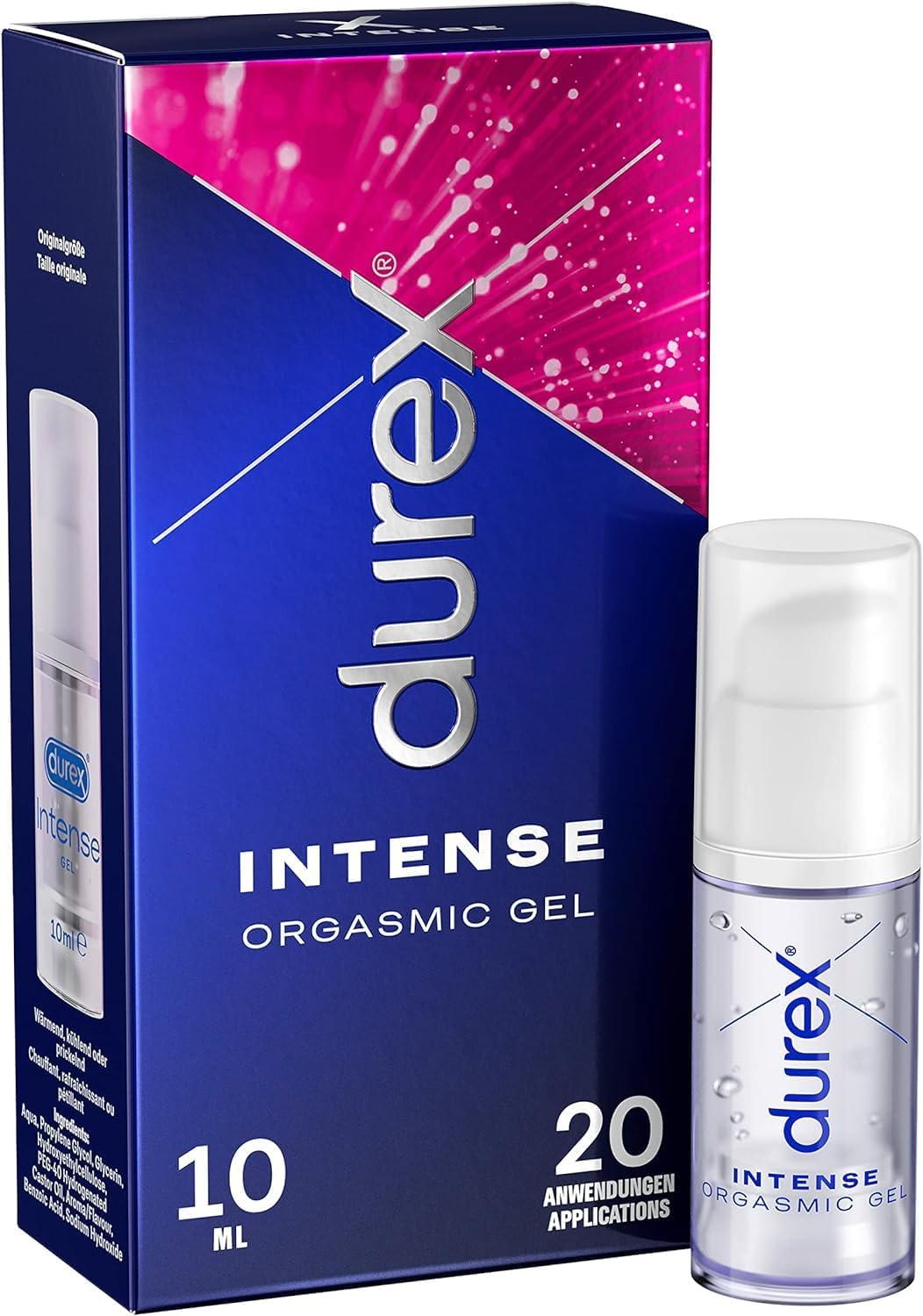 Durex Intense Orgasmic Gel - Water Based Stimulation Gel in a Handy ...