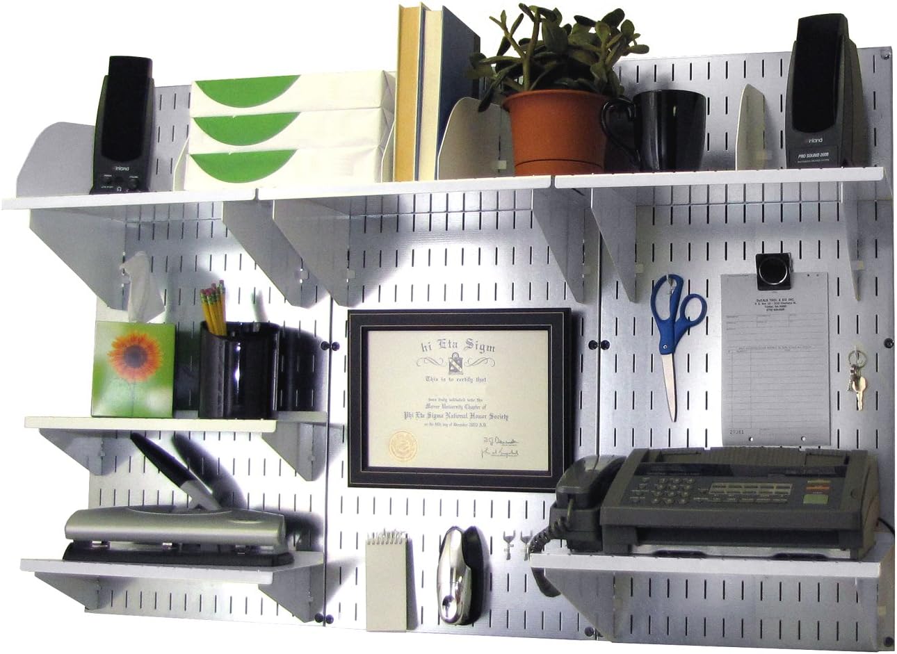 Amazon.com: Wall Control Office Organizer Unit Wall Mounted Office Desk ...