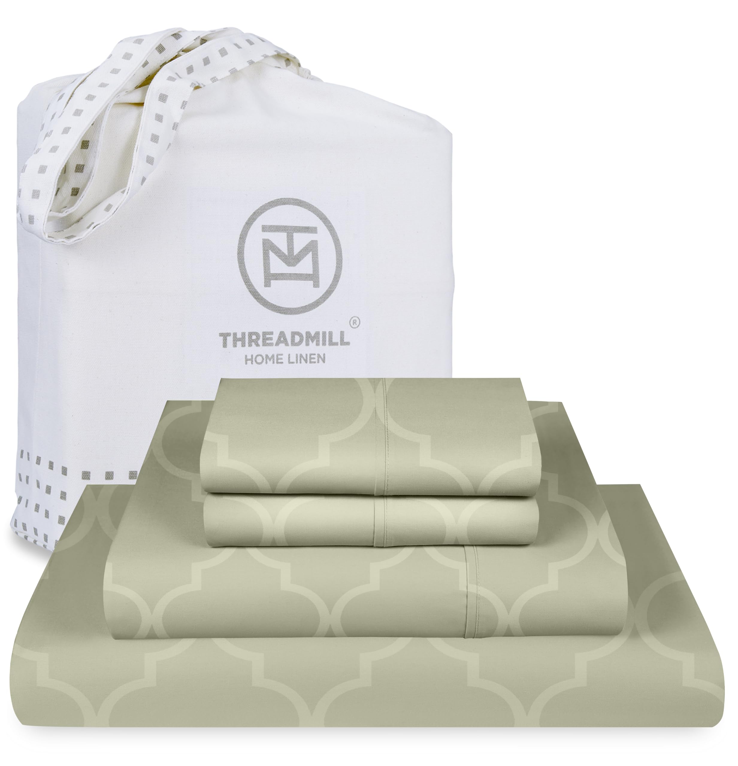 Amazon.com: Threadmill Cotton Queen Sheet Set | 100% Cotton Sheets for ...