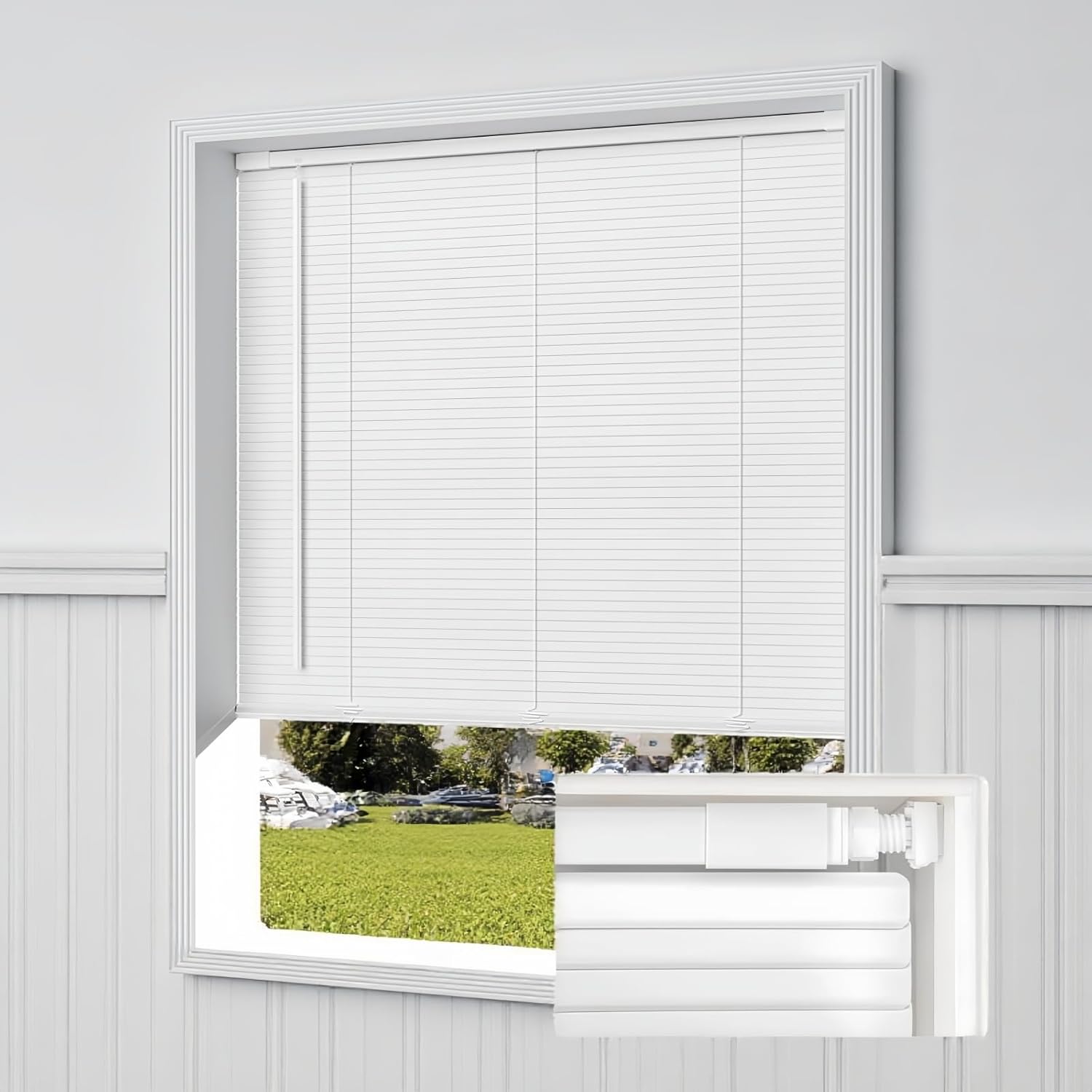 Amazon.com: No Tools No Dril 1" Aluminum Mini Blinds Cordless Mini ...