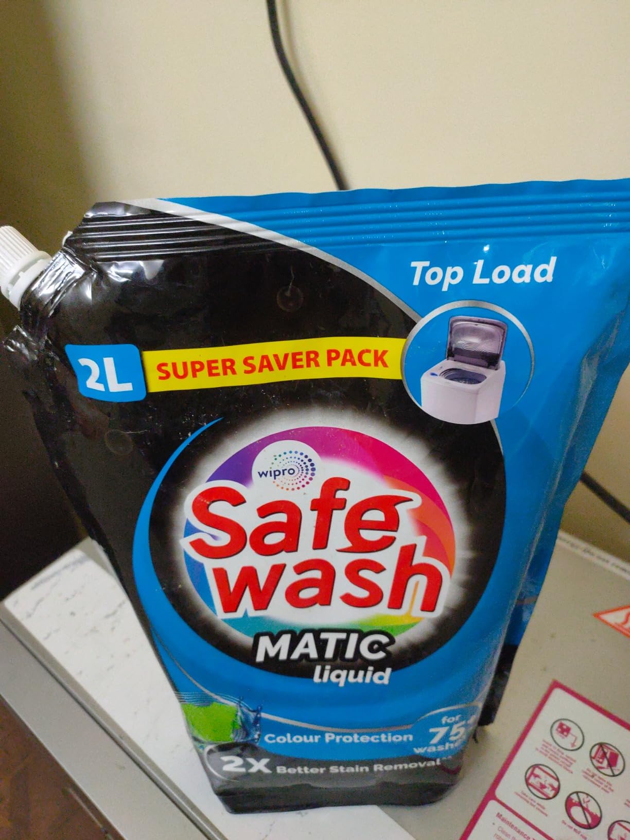 Safewash Top Load Matic 2L Refill Pouch Premium Liquid Detergent with ...