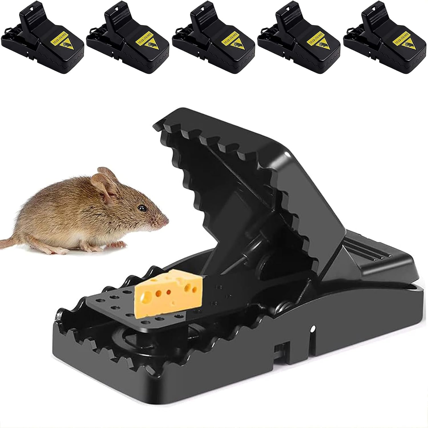 Mouse Trap, 6 Packs Reusable Mice Snap Traps for Indoors, Anti Rodent ...
