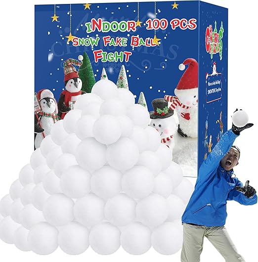 Amazon.com: Homiar 100 PCS Snow Fake Balls, Soft Artificial Snow Toy ...