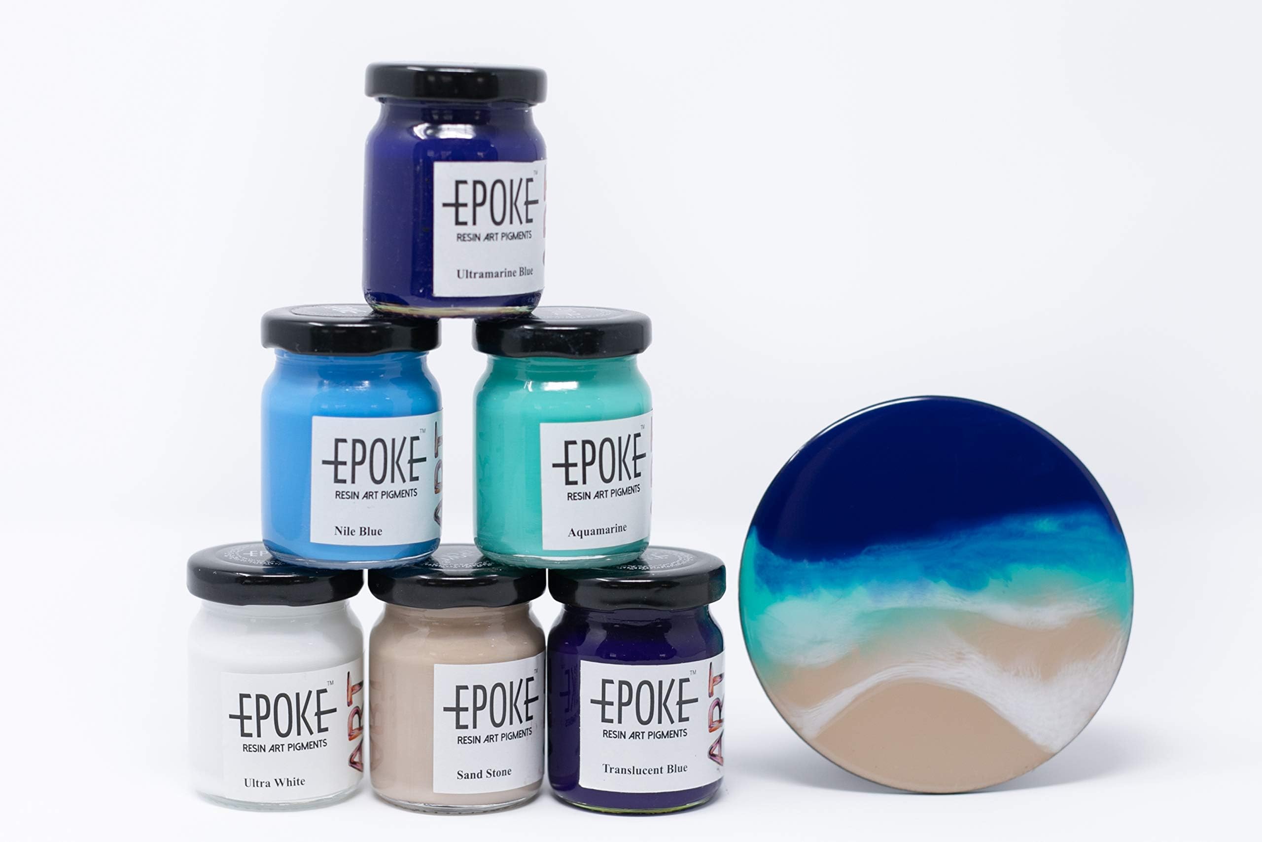Epoke Art Resin Pigments Ocean Effect Kit - (Combo of 6), Multicolor ...