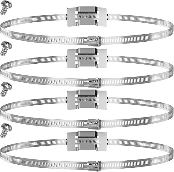 CHOWZZ Adjustable Sign Mounting Bracket for Larger Poles,4 to 15" Metal ...