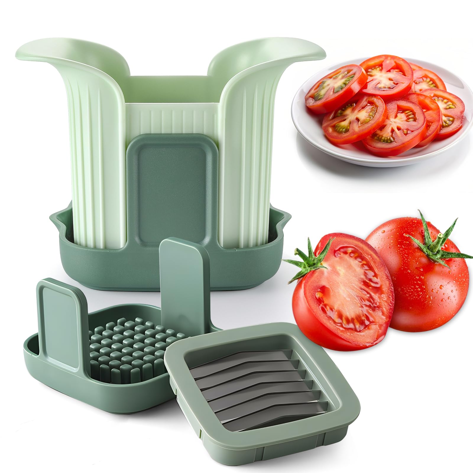 Amazon.com: Tomato Slicer with Base, Fruit and Vegetable Slicer ...